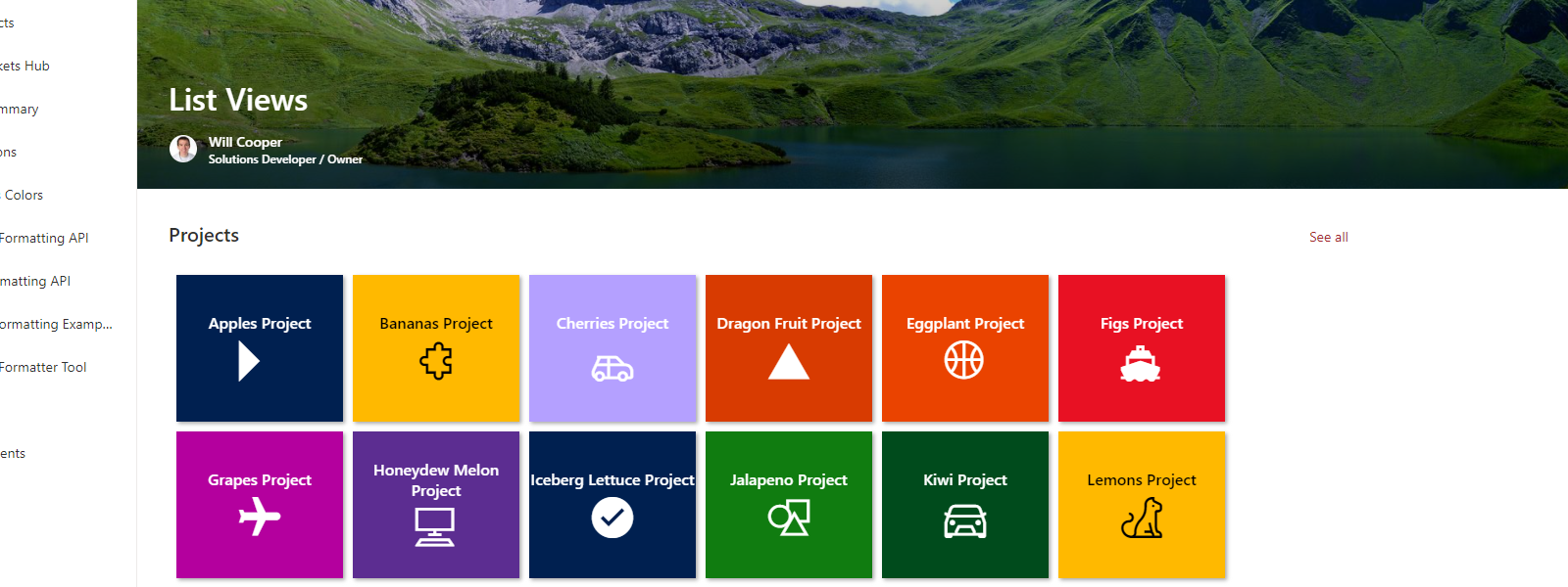 SharePoint Dashboards Home